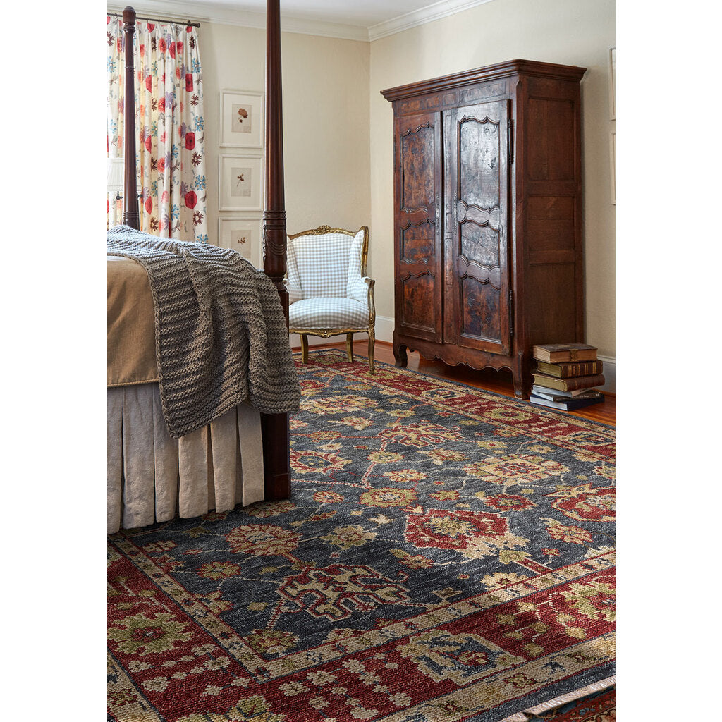 Charise-Peshawar Slate Ruby Capel Rugs